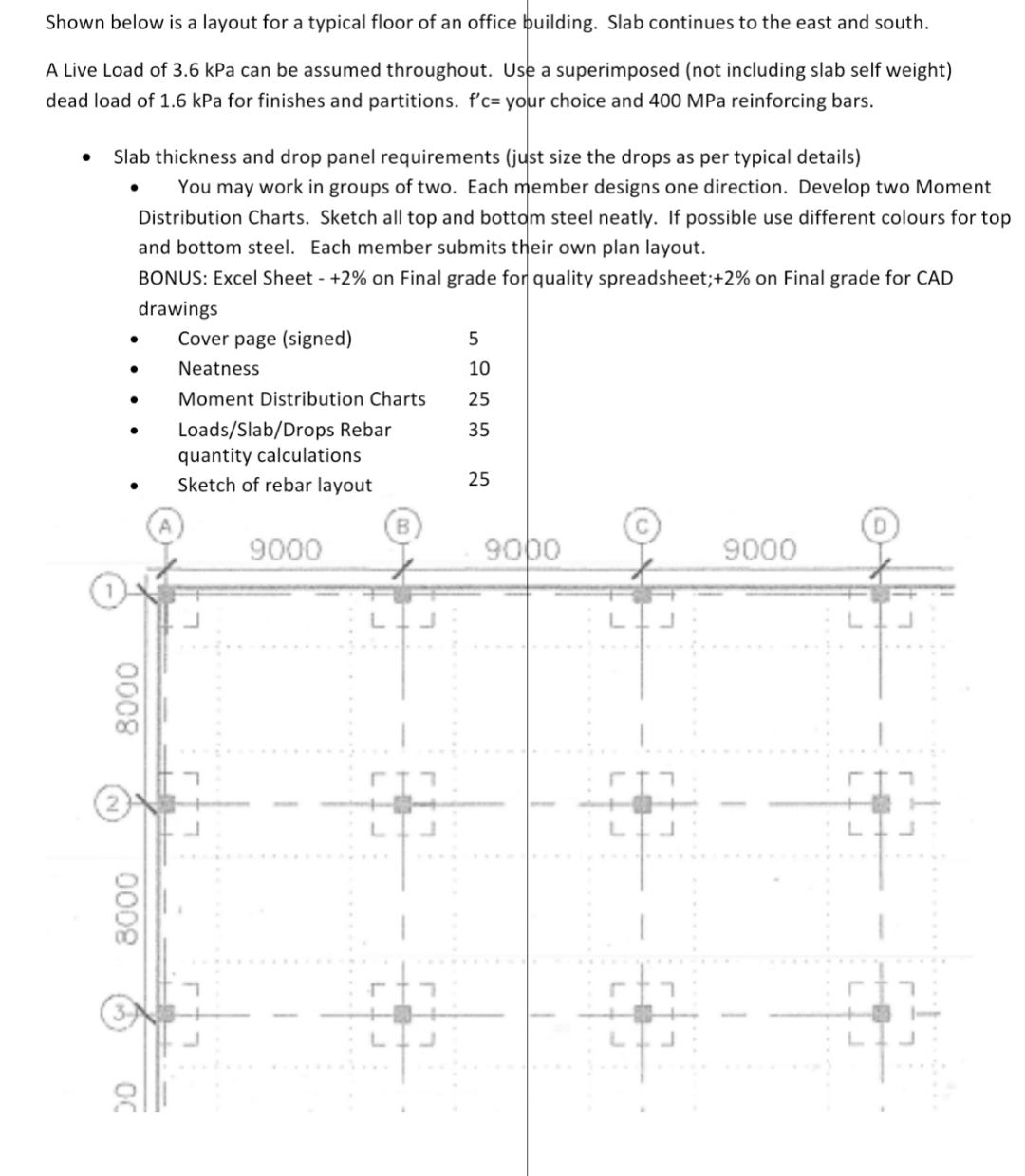 Solved Shown below is a layout for a typical floor of an | Chegg.com