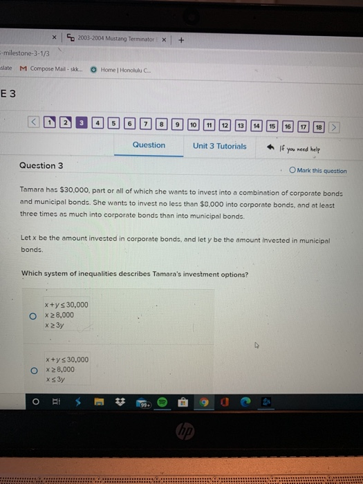 Solved X 2003-2004 Mustang Terminator X + -milestone-3-1/3 | Chegg.com
