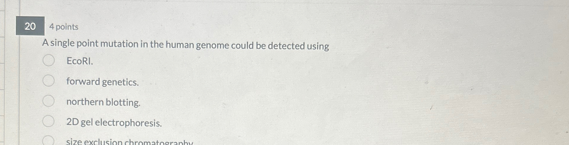 Solved 204 ﻿pointsA single point mutation in the human | Chegg.com