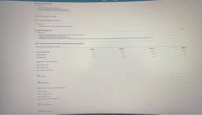 Report-Density and Specific srovity Deivery and foeme | Chegg.com