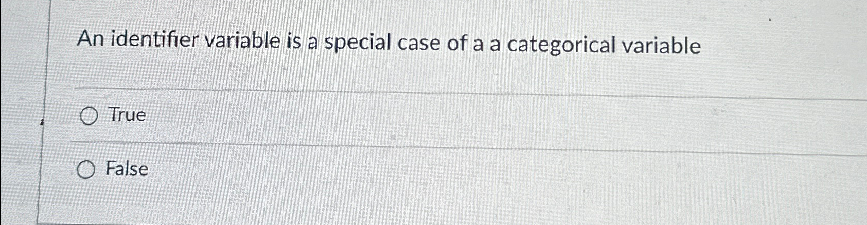 Solved An identifier variable is a special case of a | Chegg.com