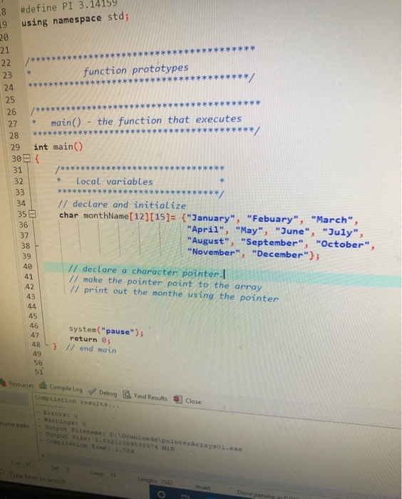 Solved I have given you a program that 1. declares a 2 | Chegg.com
