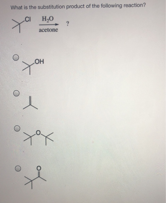 Solved What is the substitution product of the following | Chegg.com