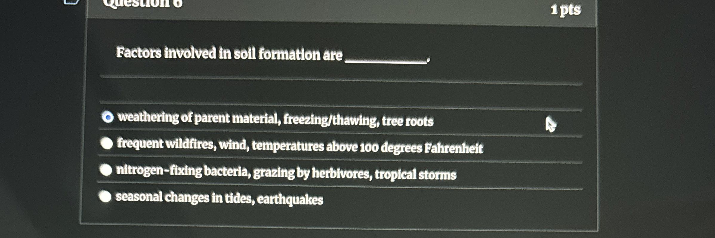 Solved Factors involved in soil formation areweathering of | Chegg.com