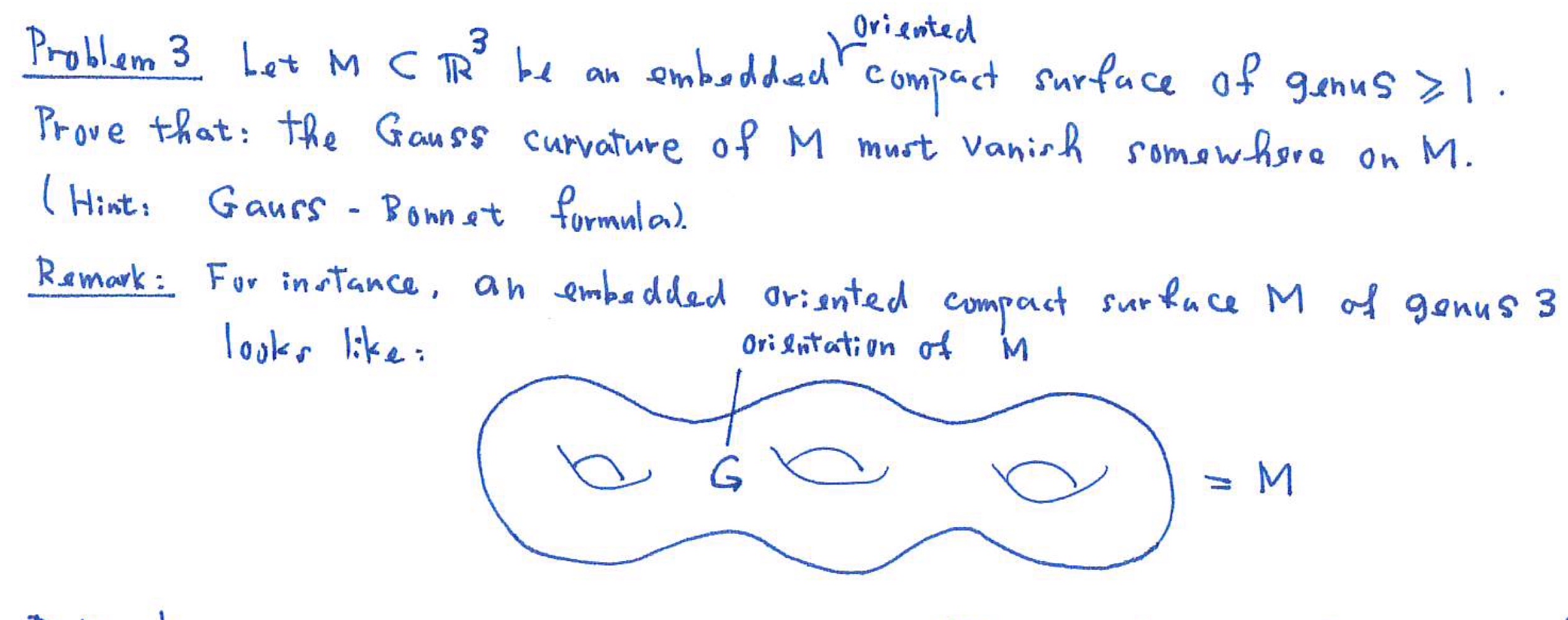 Prove that: the Ganss curvature of M ﻿murt vanish | Chegg.com