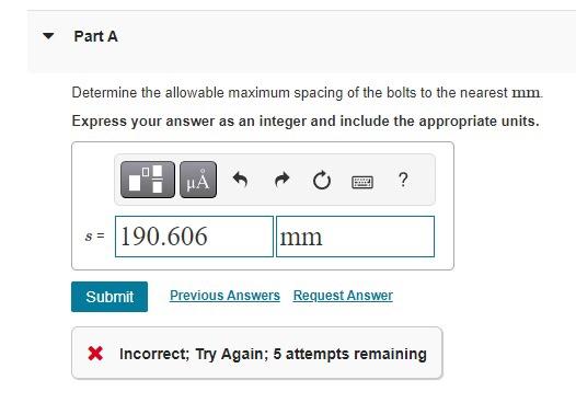 Solved The boards are bolted together to form the built-up | Chegg.com