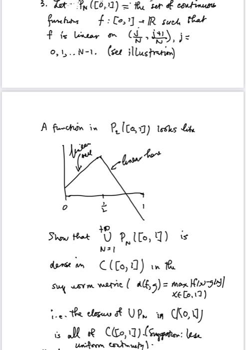 Solved 1. Deduce from problem 3 and 4 that C([0,1]) in the | Chegg.com