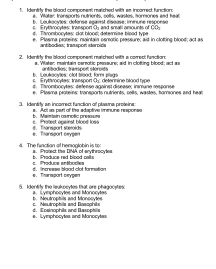 Solved I'm studying for my anatomy exam. Please help me | Chegg.com