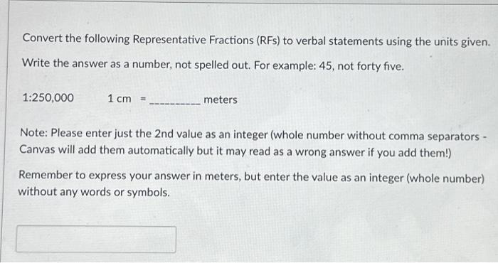Solved Convert the following Representative Fractions (RFs) | Chegg.com