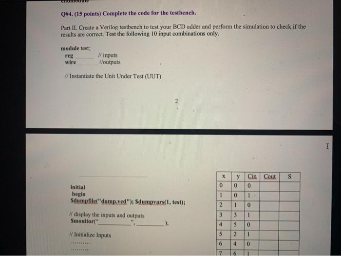 Solved A BCD adder is a circuit that performs arithmetic | Chegg.com