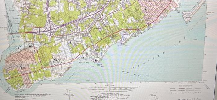 Part 2 Locate Lemon Creek on your map of Arthur Kill | Chegg.com