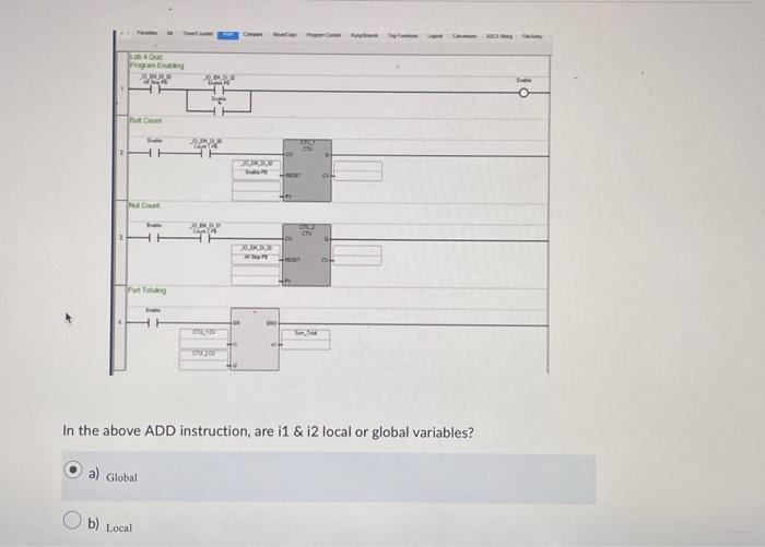 Solved In the above ADD instruction, are i1 \& i2 local or | Chegg.com