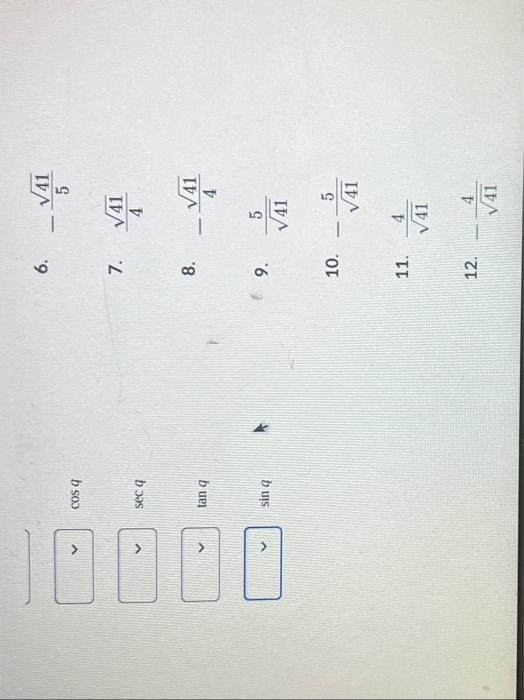 Solved The point P(−4,−5) is on the terminal arm of an angle | Chegg.com