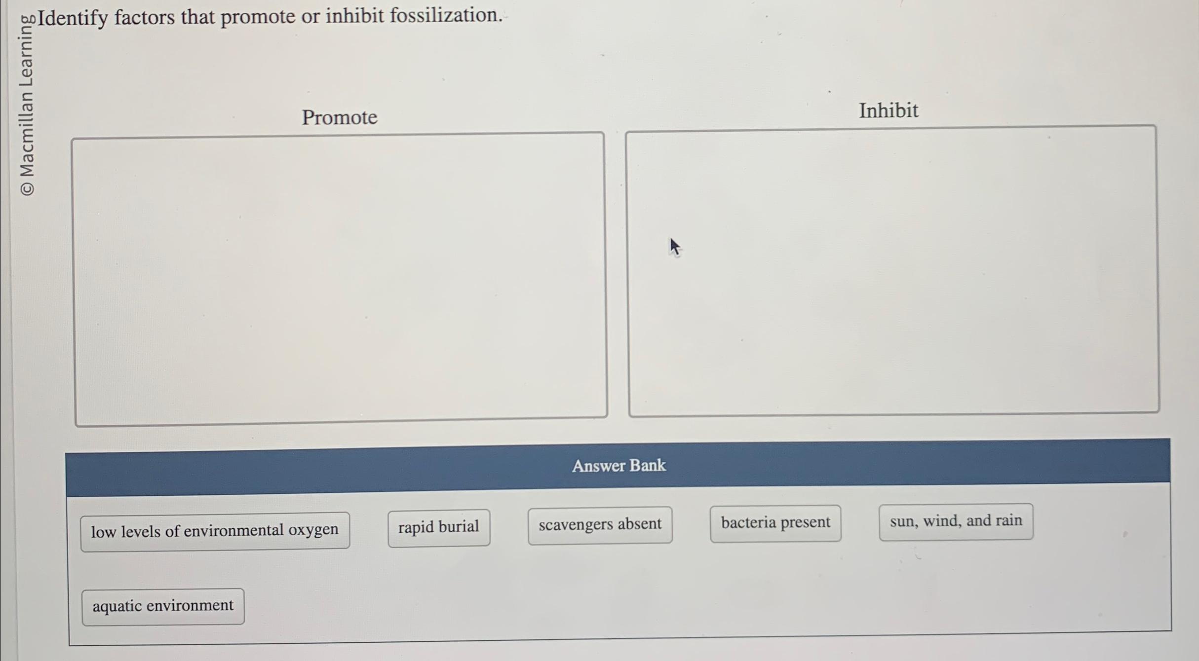 Solved Identify Factors That Promote Or Inhibit