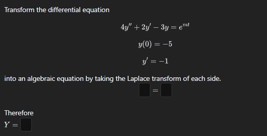 Solved Transform the differential | Chegg.com