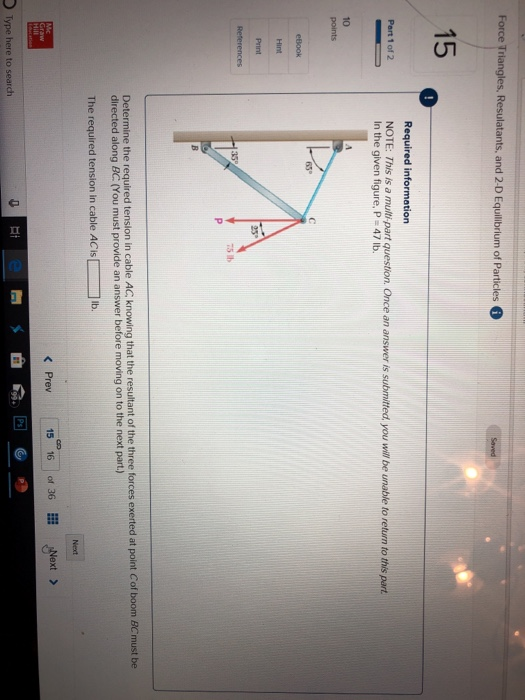 Solved Force Triangles, Resulatants, and 2-D Equilibrium of | Chegg.com