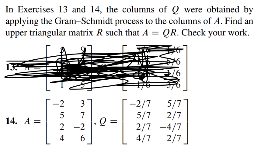 Solved In Exercises 13 ﻿and 14, ﻿the columns of Q ﻿were | Chegg.com