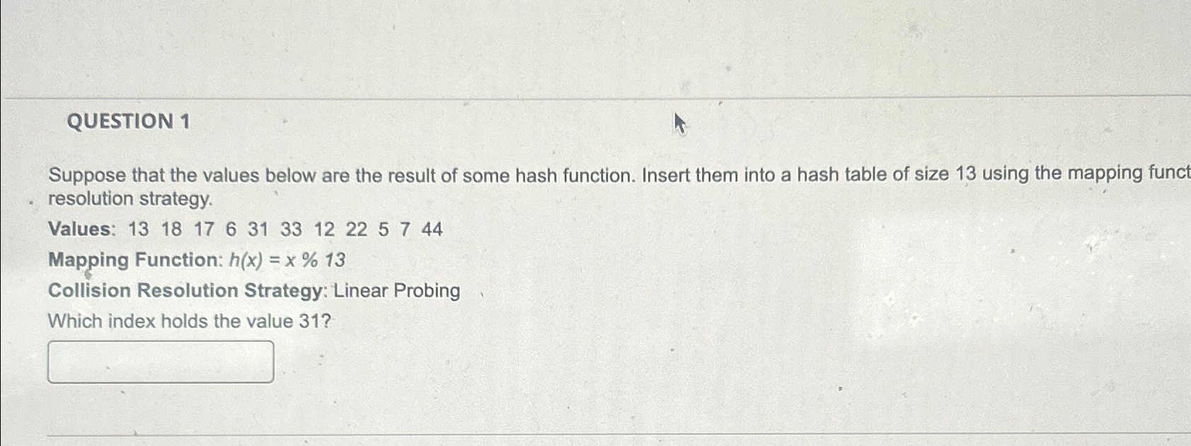 Solved QUESTION 1Suppose that the values below are the | Chegg.com Solved QUESTION 1Suppose that the values below are the | Chegg.com