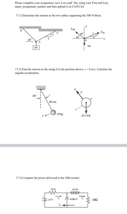 Solved Please complete your assignment, save it as a pdf | Chegg.com
