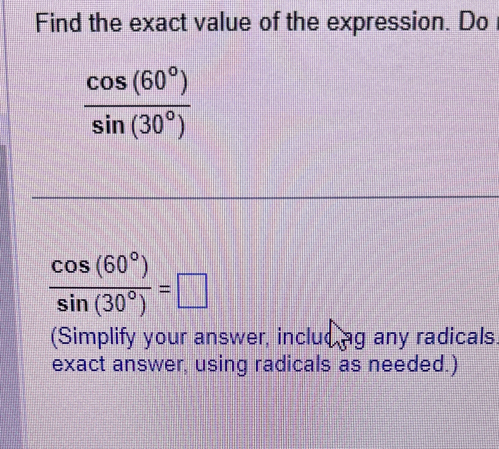 Solved Find the exact value of the expression. | Chegg.com