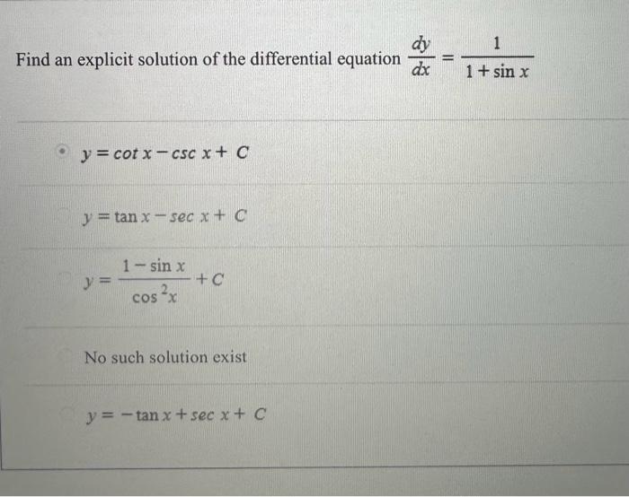 Solved Find an explicit solution of the differential | Chegg.com