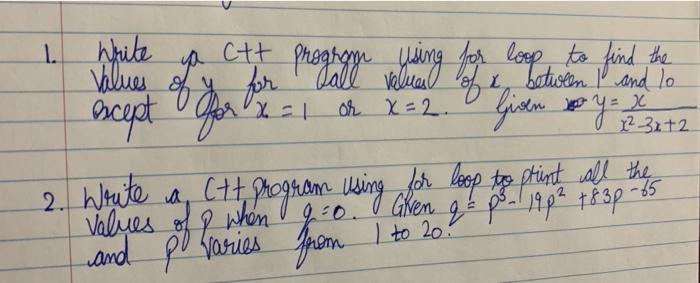Solved 1 Write Ctt Program For X 1 χ X² 3x12 Values 
