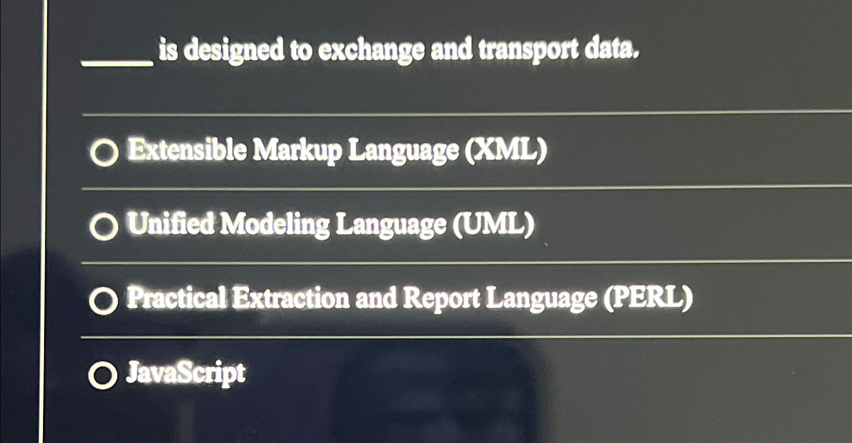 Solved is designed to exchange and transpost data.Brtensible | Chegg.com