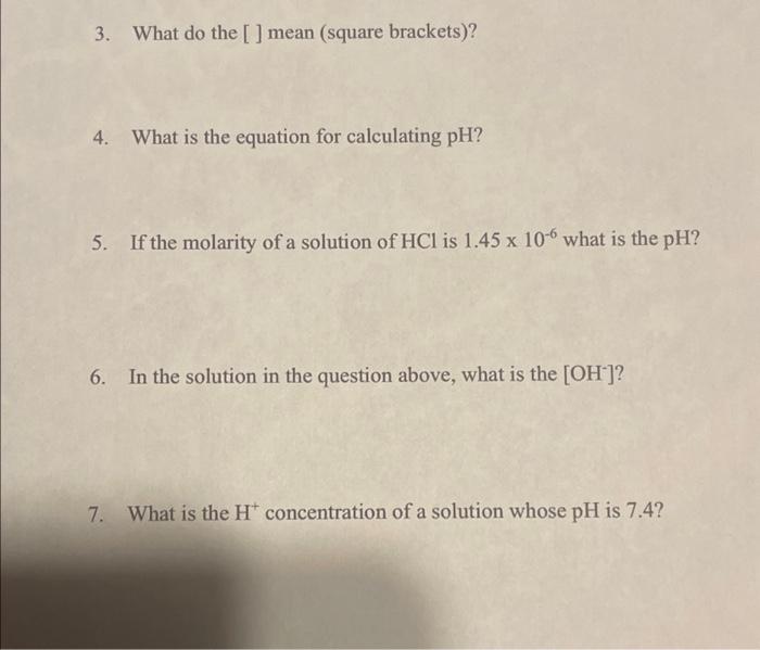 Solved 3. What do the [] mean (square brackets)? 4. What is | Chegg.com