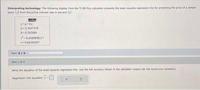 Solved Interpreting technology: The following display from | Chegg.com