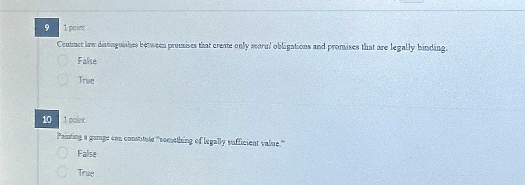 Solved 91 ﻿pointContnct law distinguishes between promises | Chegg.com