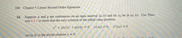 Solved 206 Chapter 5 Linear Second Order Equations 24. | Chegg.com