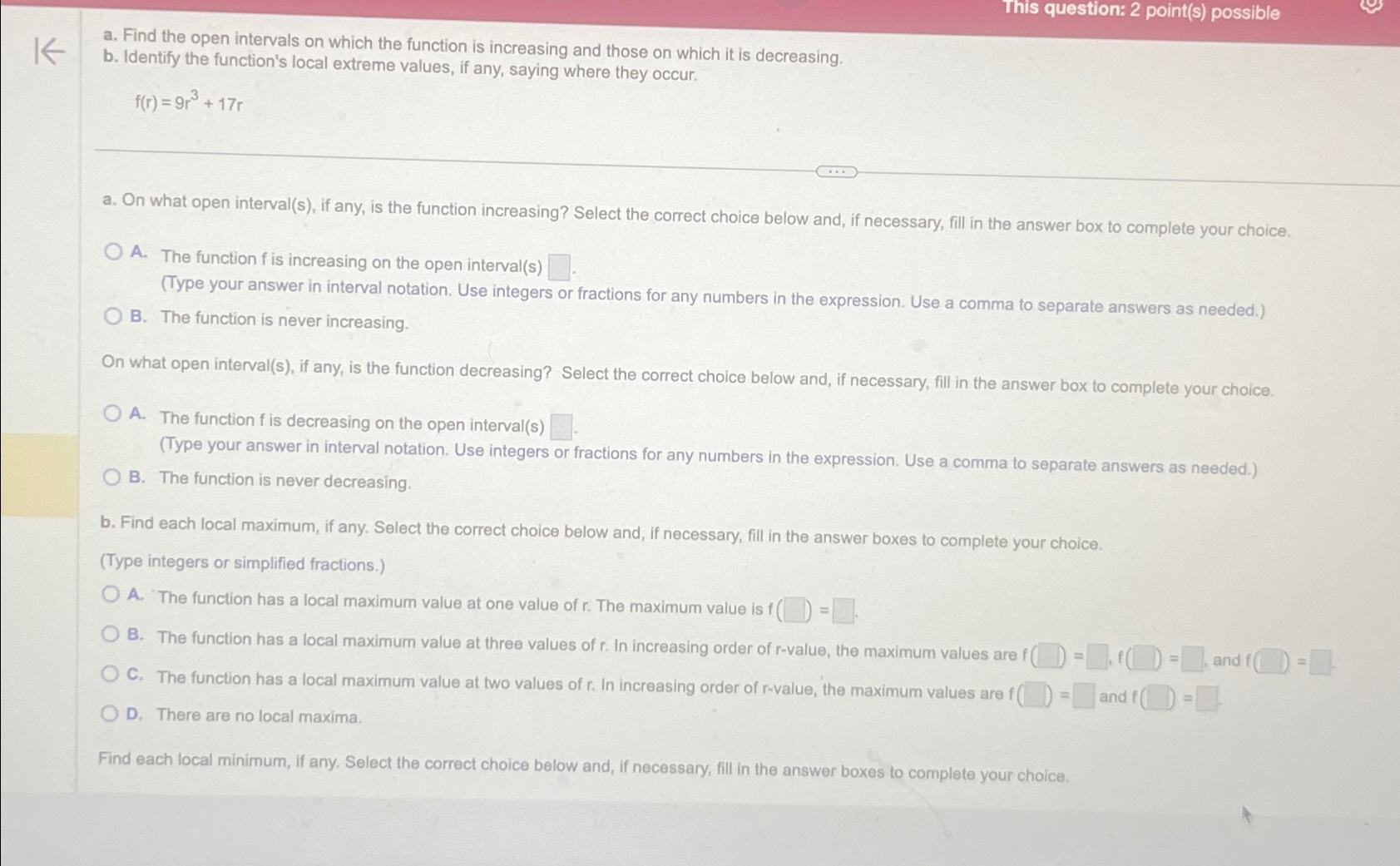 Solved This question: 2 ﻿point(s) ﻿possiblea. ﻿Find the open | Chegg.com