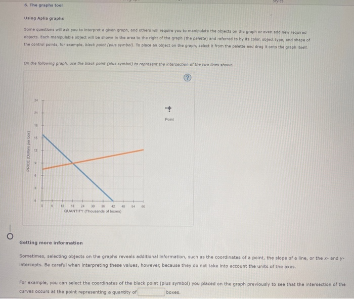 Solved 6. The graphs tool Using Aplia graphs Some questions | Chegg.com