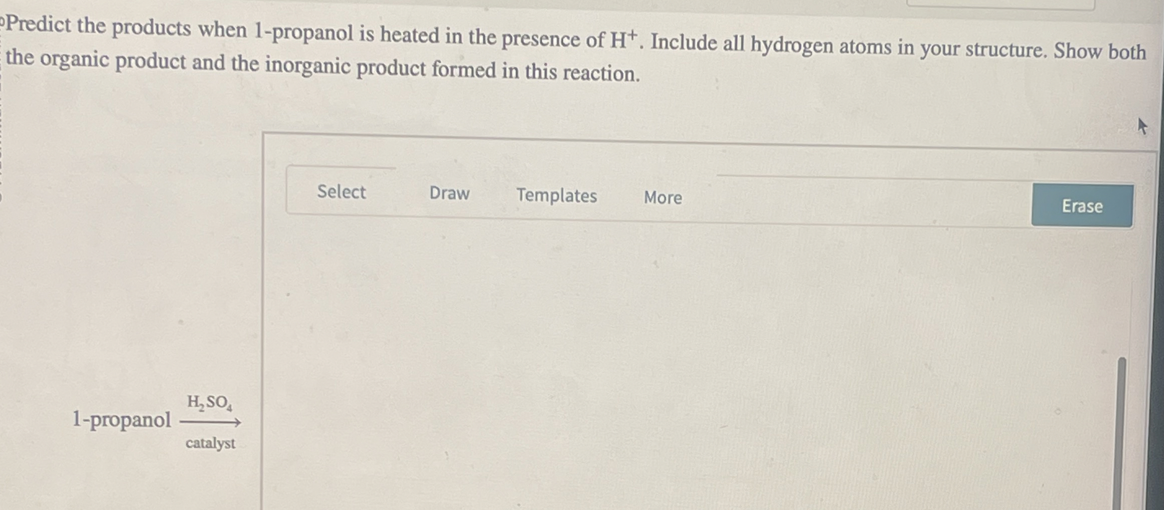 Solved Predict the products when 1-propanol is heated in the | Chegg.com