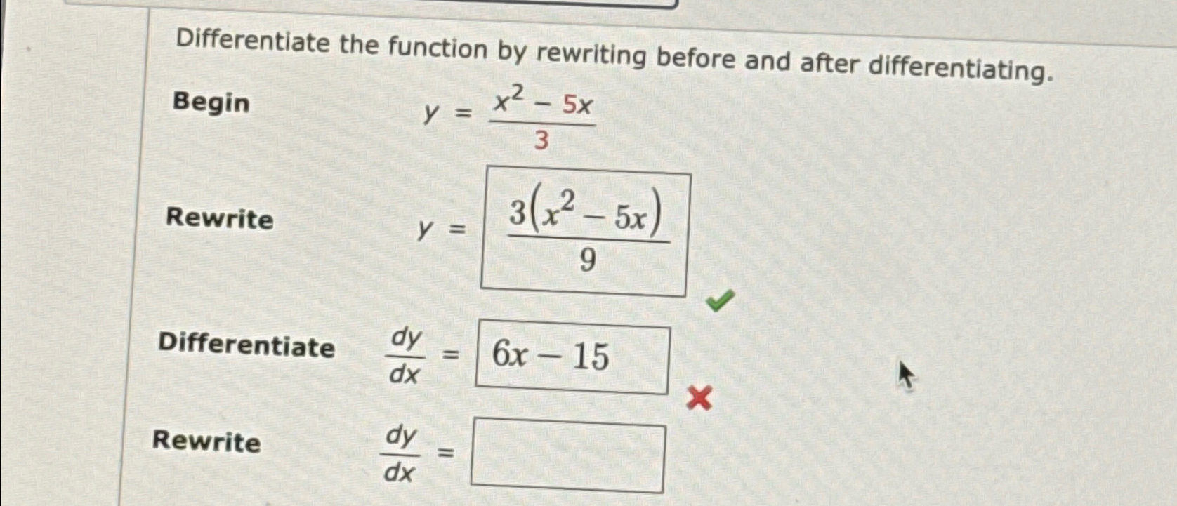 Solved Differentiate the function by rewriting before and | Chegg.com Solved Differentiate the function by rewriting before and | Chegg.com