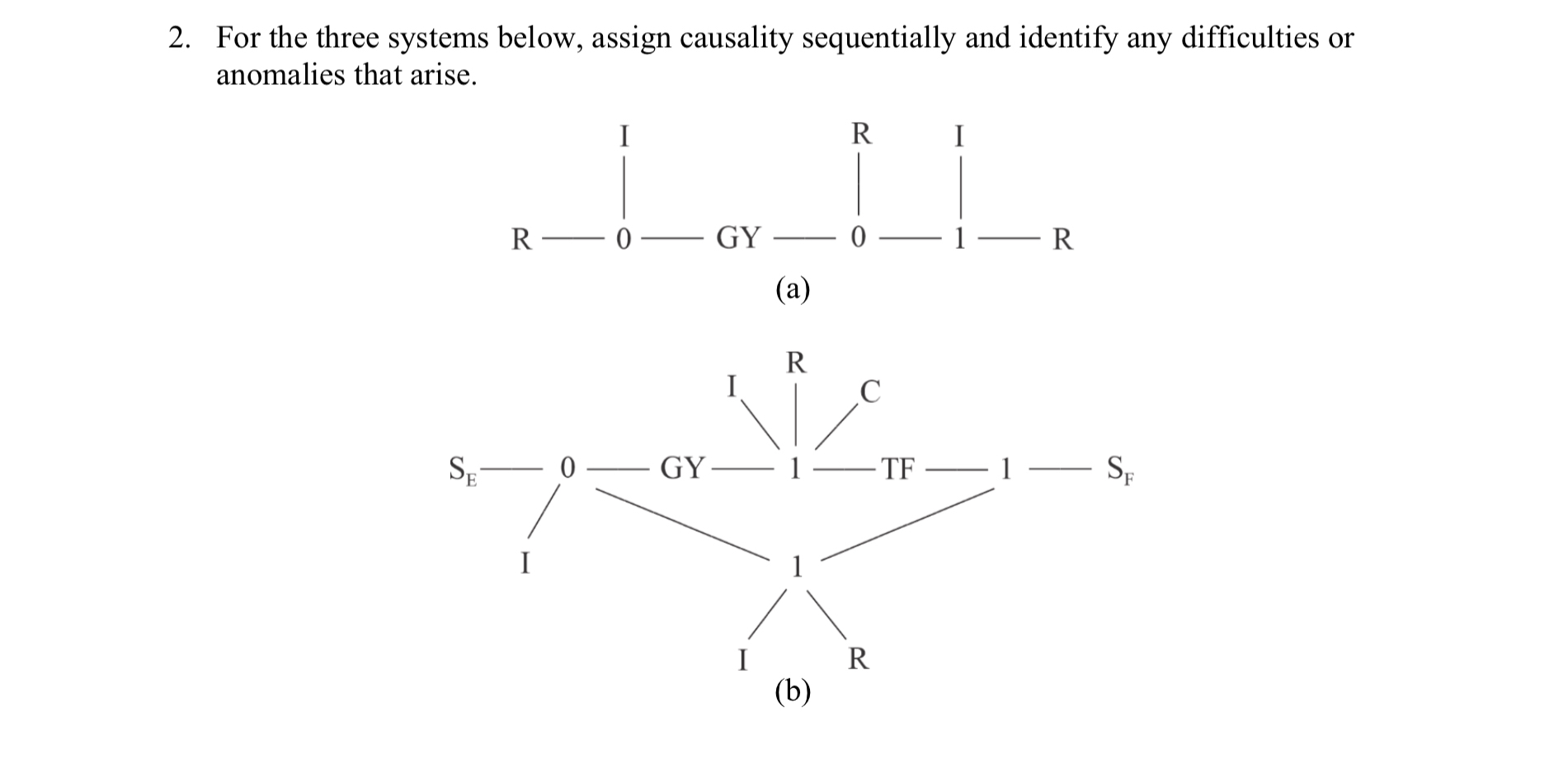 Solved For the three systems below, assign causality | Chegg.com