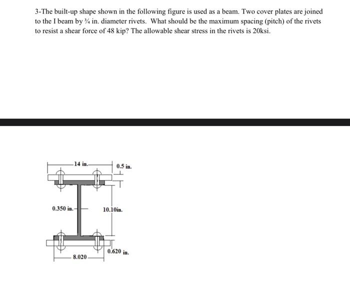 Solved 3-The built-up shape shown in the following figure is | Chegg.com