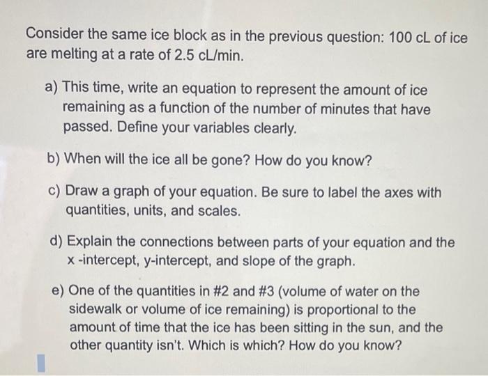 Solved Consider the same ice block as in the previous | Chegg.com