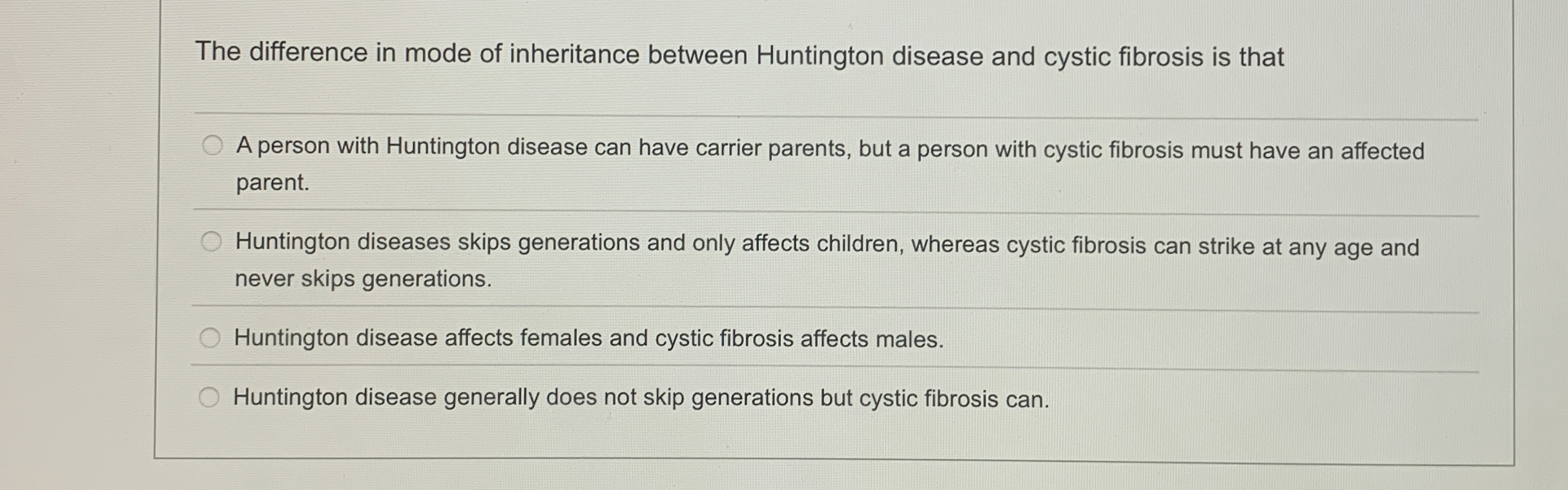 Solved The difference in mode of inheritance between | Chegg.com