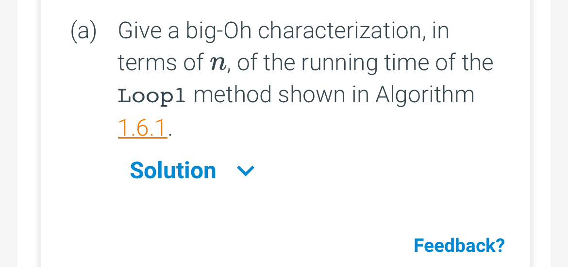 Solved (a) ﻿Give a big-Oh characterization, in terms of n, | Chegg.com