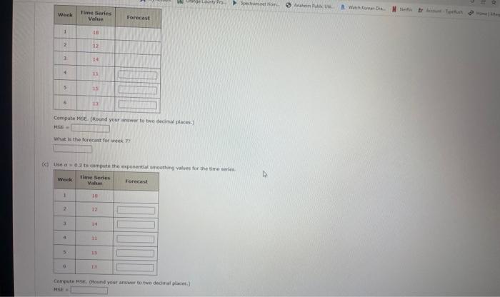 Solved consider the folowing time series data. (a) Construct | Chegg.com