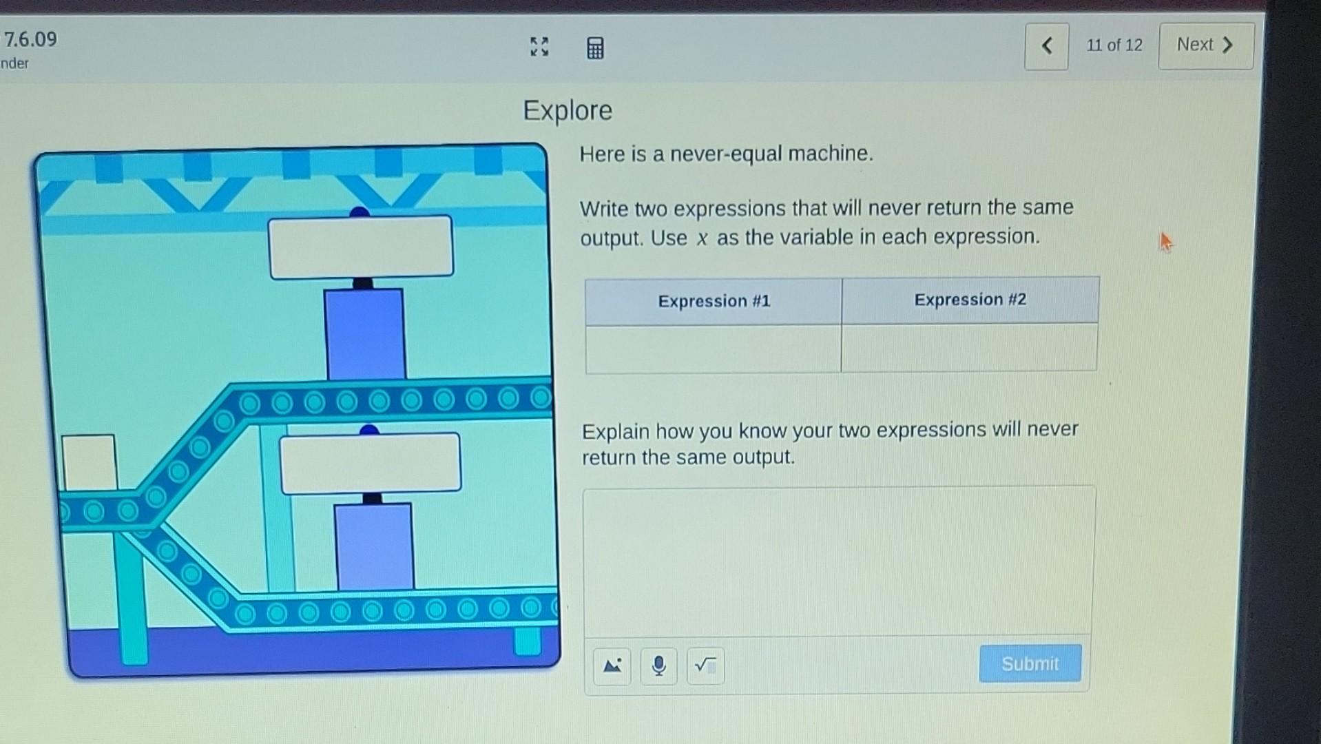 Solved Explore Here is a never-equal machine. Write two | Chegg.com