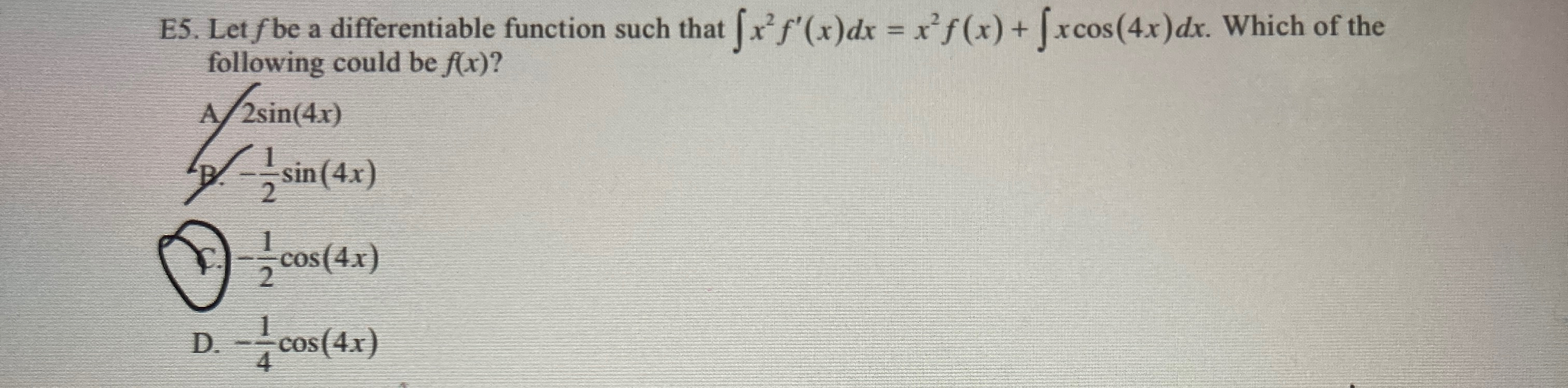 Solved E5. ﻿Let f ﻿be a differentiable function such that | Chegg.com