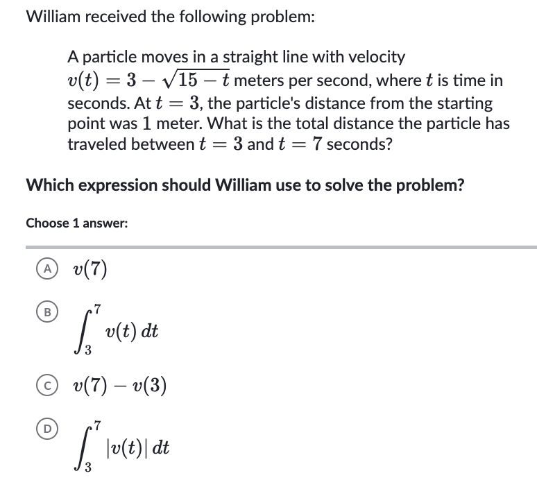 Solved William received the following problem:A particle | Chegg.com