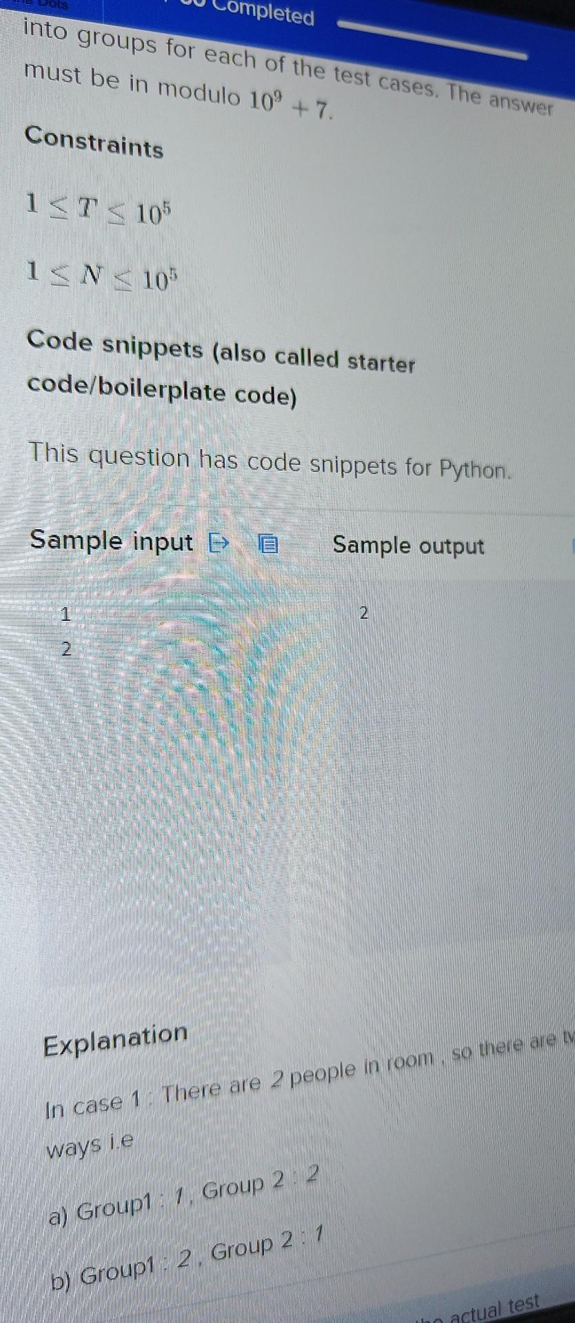 Solved There are N number of people living in a room. Your | Chegg.com