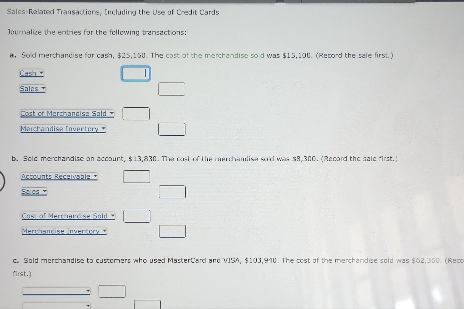 Solved Sales-Related Transactions, Including the Use of | Chegg.com
