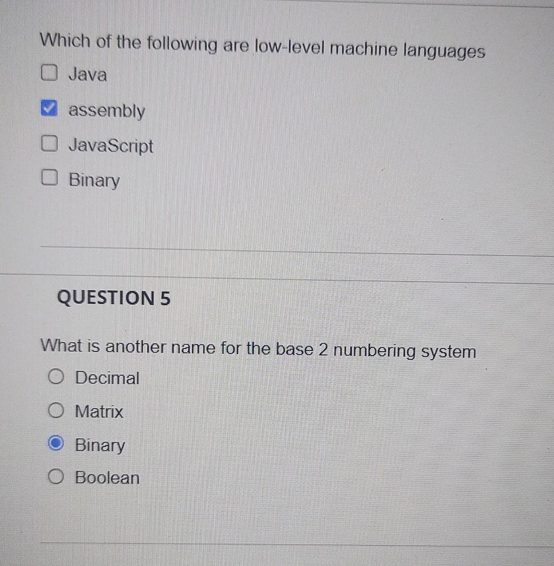 Solved Which of the following are low-level machine | Chegg.com