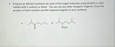 Propose an efficient synthesis for each of the target | Chegg.com
