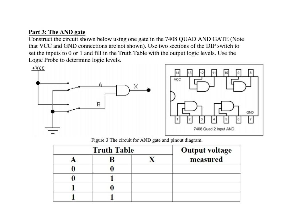 Solved Part 3: The AND gate Construct the circuit shown | Chegg.com