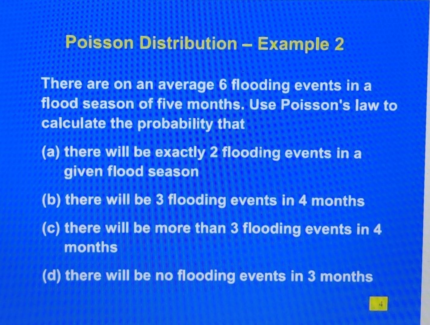 Solved Poisson Distribution - Example 2 There are on an | Chegg.com
